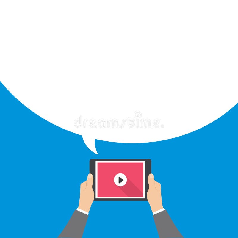 Global Communication. Human Hands Holding Tablet Computer Social ...