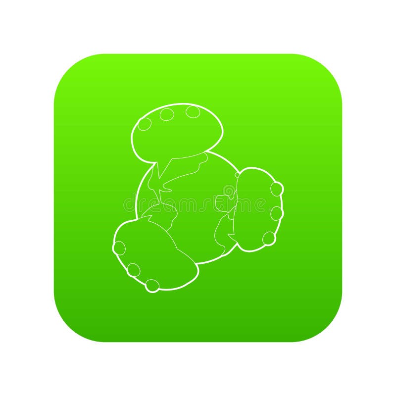 Global Communication Icon Green Vector Stock Vector - Illustration of ...