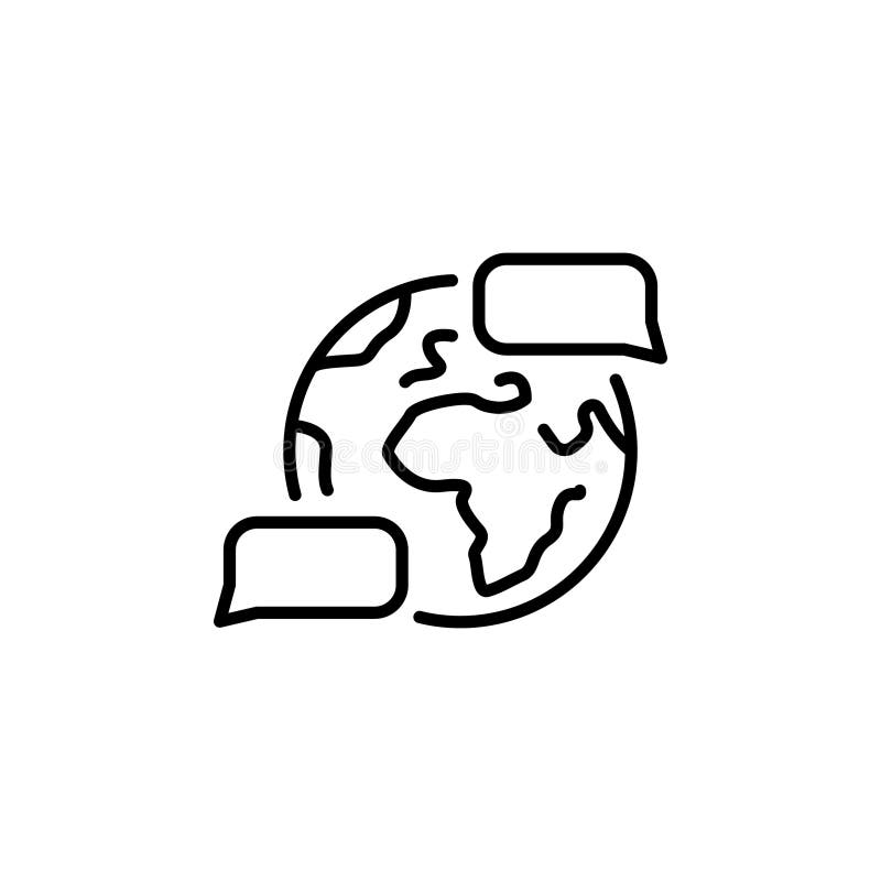 Global communication icon stock vector. Illustration of synergy - 337132799