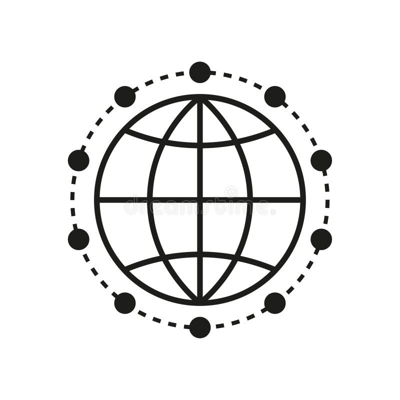 Global Communication Icon. World Network Icon. Vector Illustration ...