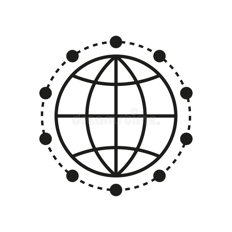 Global Communication Icon. World Network Icon. Vector Illustration ...