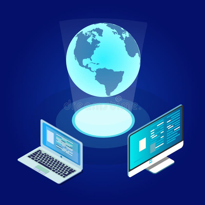 Global Communication Network Around Planet Earth Concept Series Stock ...