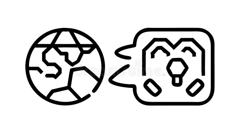 Global Communication and Misunderstanding Icon, Vector Design ...