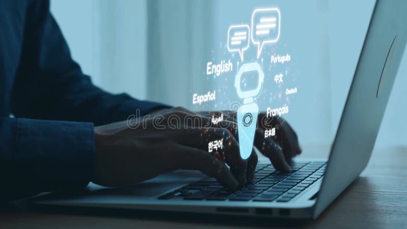 Global Communication Via Multilingual Software Platforms Elide Stock ...