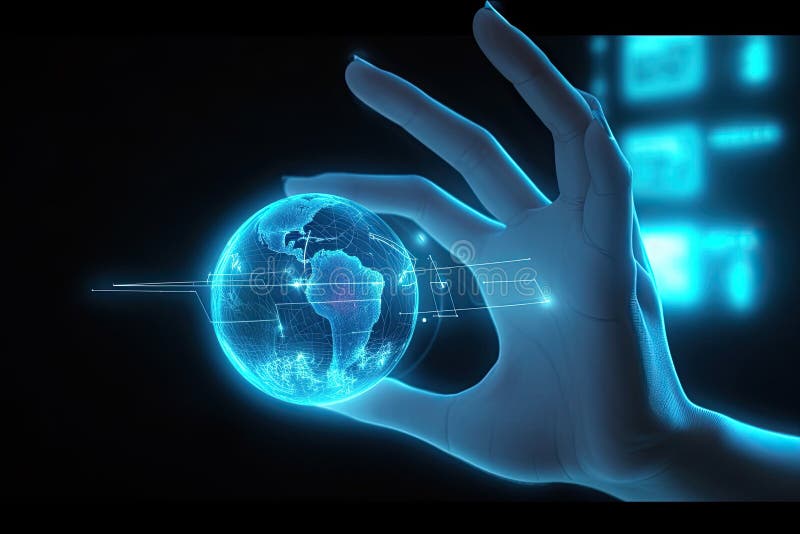 Global Communication Network Concept. Environmental Technology ...