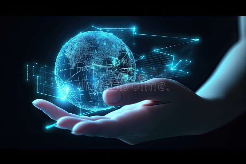 Global Communication Network Concept. Environmental Technology ...