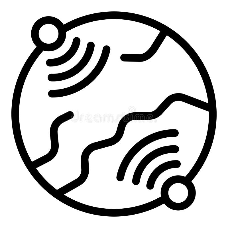 Global Communication Network Connecting Two Points on Earth Stock ...