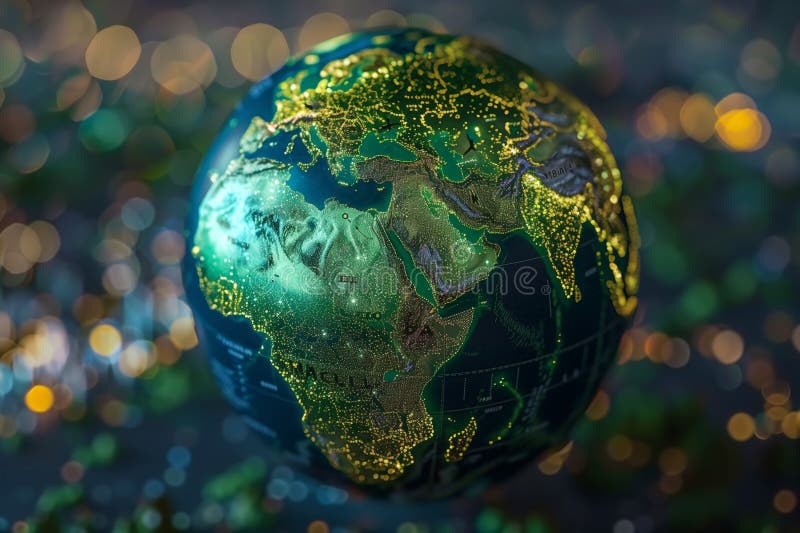 Global Communication Network. Energy and Ecology Concept. by Generative ...