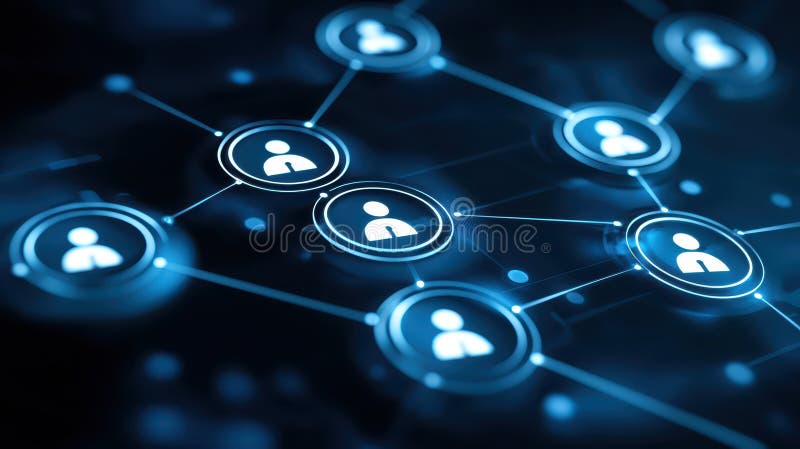 Global Communication Network, Interconnected Social Media Icons in a ...