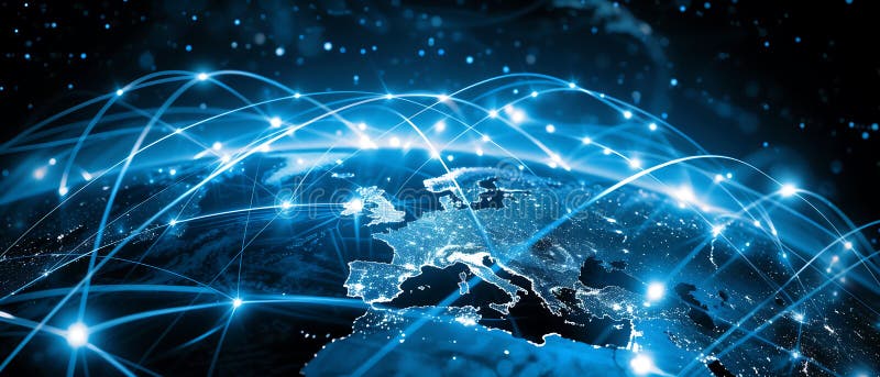 A Global Communication Network Spanning Across the World, the ...