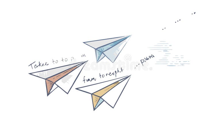 Global Communication, Paper Airplanes, Ideas Taking Flight, Vector ...