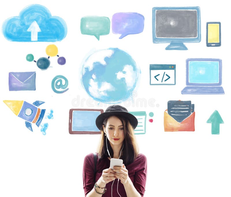 Global Communication Social Media Networking Concept Stock Photo ...