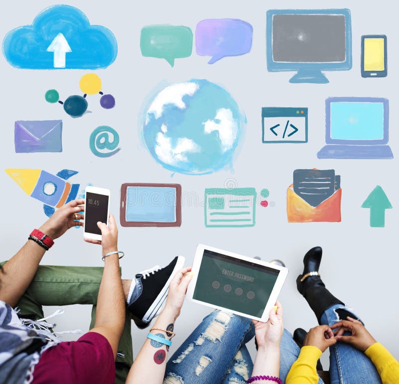 Global Communication Social Media Networking Concept Stock Photo ...