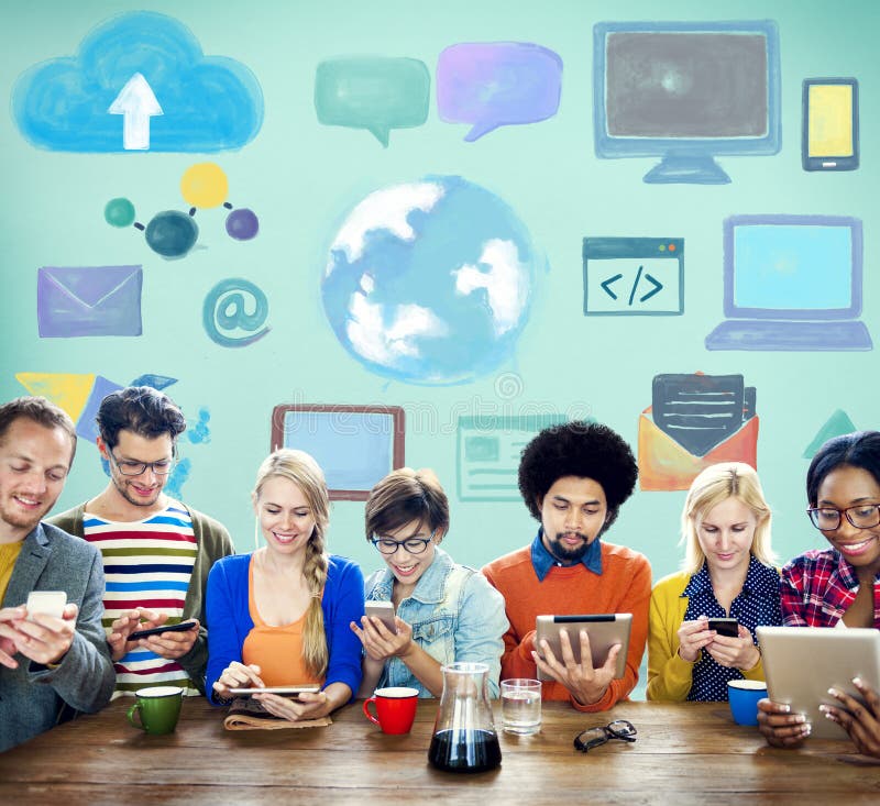 Global Communication Social Media Networking Concept Stock Photo ...