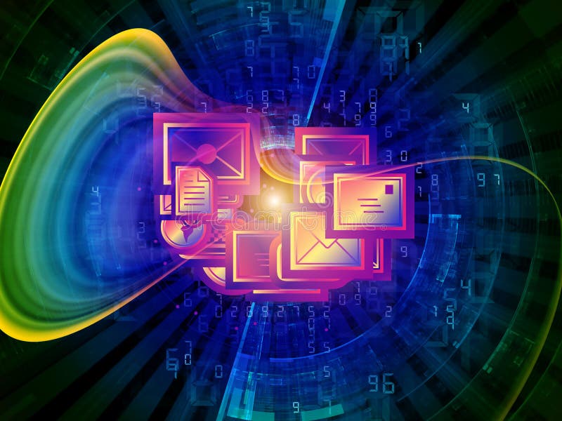 Global communications stock illustration. Illustration of computation ...