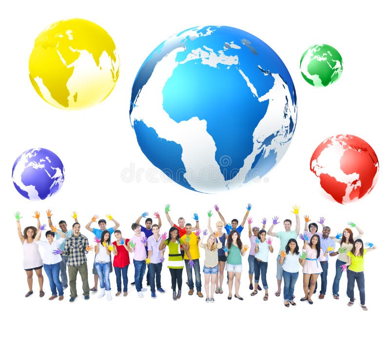 Crowd Community Diversity People Global Communication Concept Stock ...