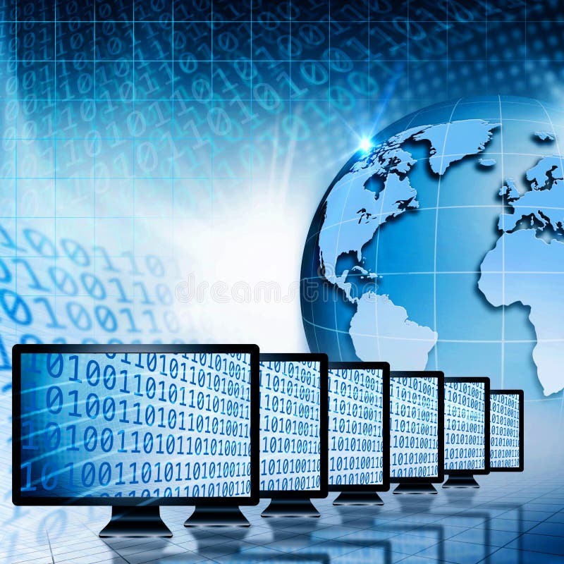 Global Communications and Internet. Stock Illustration - Illustration ...