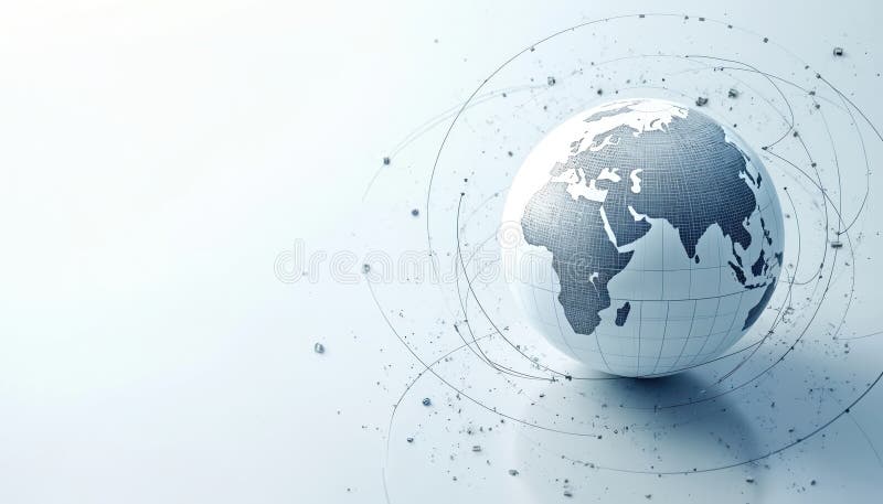 Global Communications Tech Abstract Background. Worldwide Network Visualization Stock ...