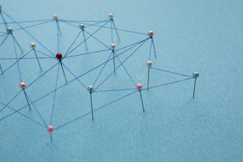 Global Communications. Various Connections Pins. Stock Photo - Image of ...