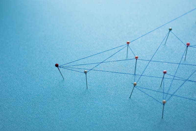 Global Communications. Various Connections Pins. Stock Photo - Image of ...