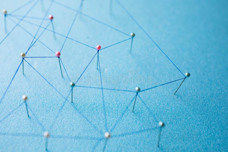 Global Communications. Various Connections Pins. Stock Image - Image of ...