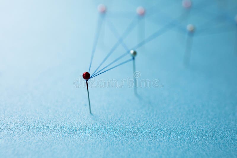 Global Communications. Various Connections Pins. Stock Photo - Image of ...