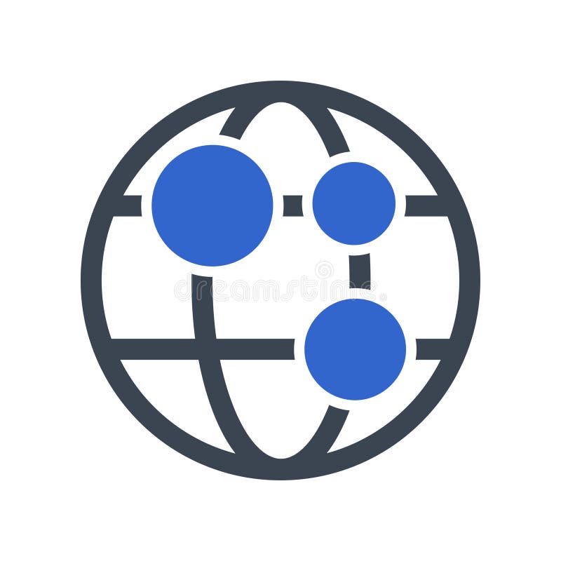 Global Community Network Icon Stock Vector - Illustration of ...