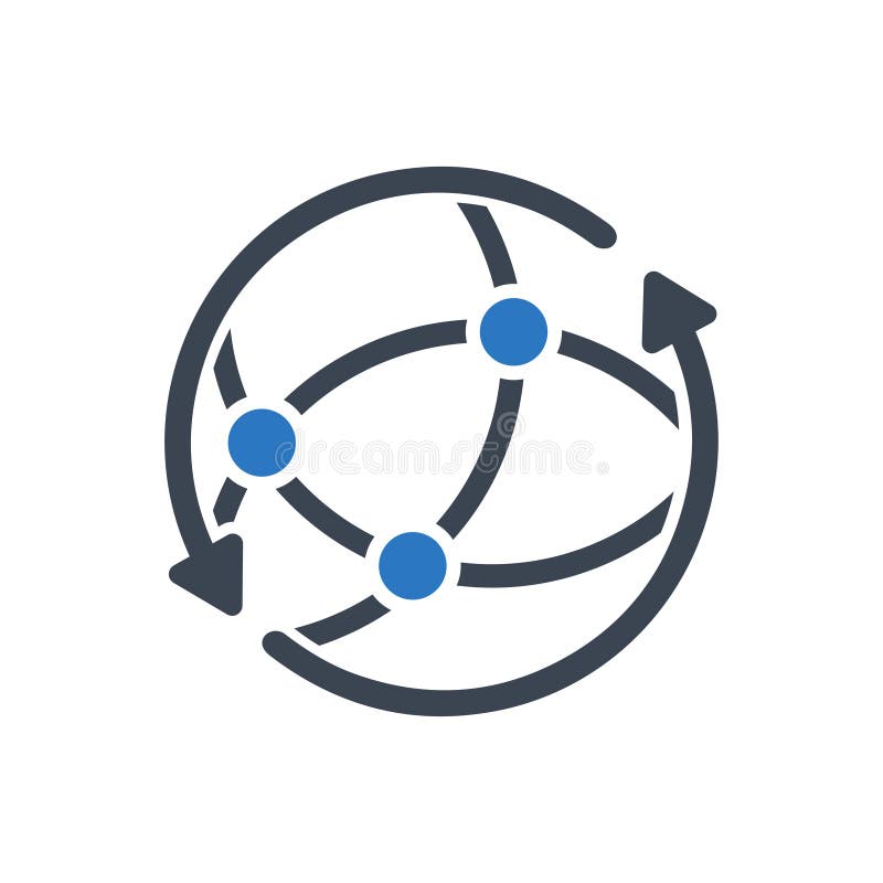 Global Icon with Glyph Style Stock Vector - Illustration of green, icon ...