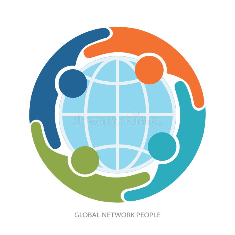 Global Community Network People Logo, Sign Stock Illustration ...