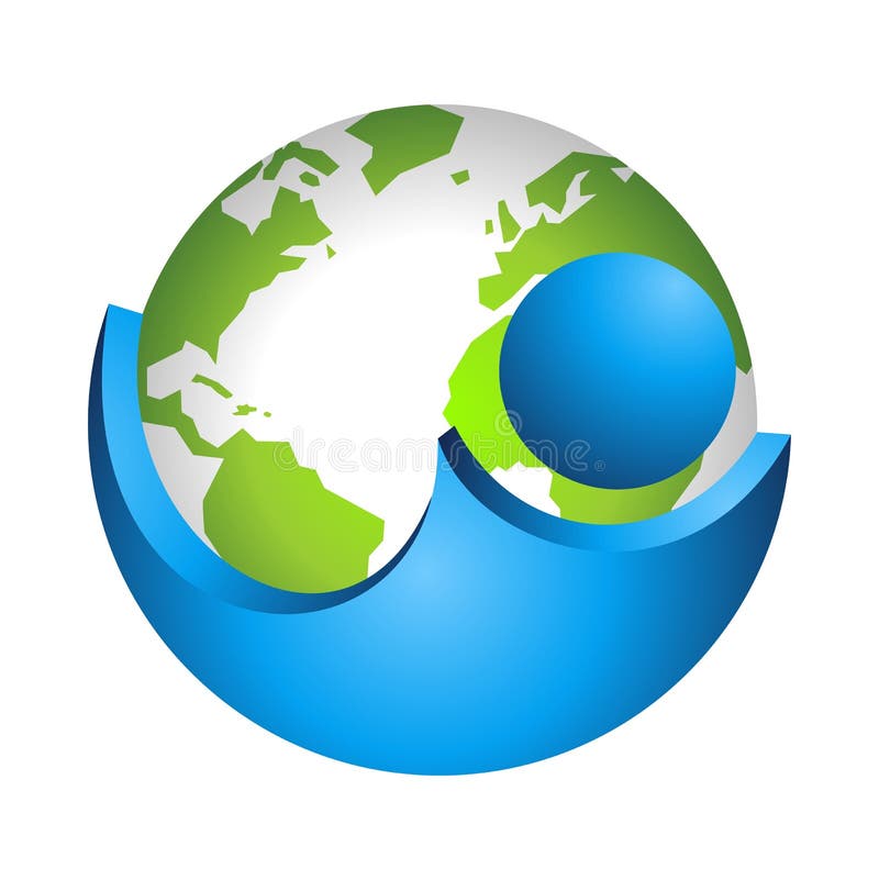 Swoosh Global Earth Circle Motion Logo Vector Stock Vector ...