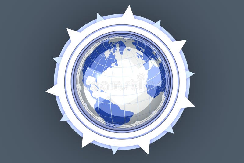 Global compass stock illustration. Illustration of round - 893319