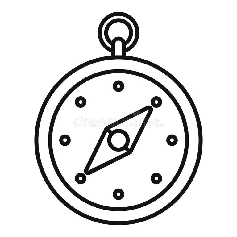 Global Compass Direction Icon Outline Vector. Path Road Stock Vector ...