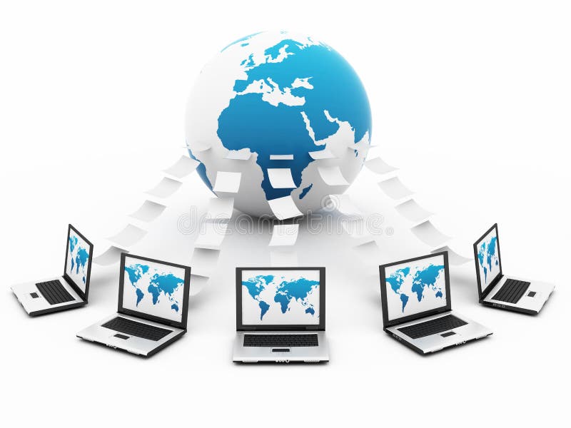 Global Communication ,Computer and New Technology Stock Illustration ...