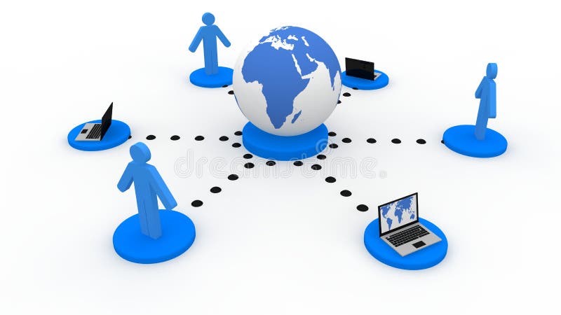 Global Computer Network stock illustration. Illustration of support ...