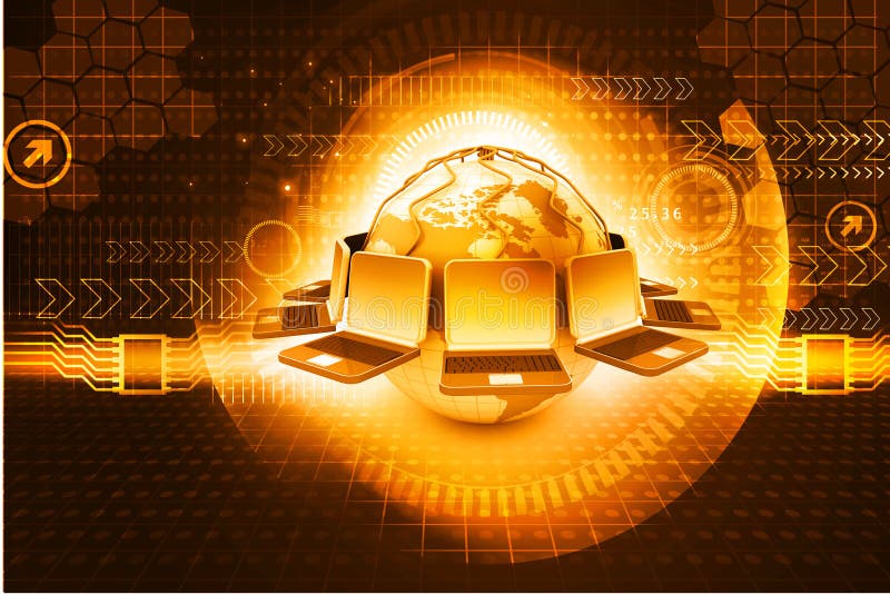 Global computer Network stock illustration. Illustration of laptop ... Global computer Network stock illustration. Illustration of laptop ...