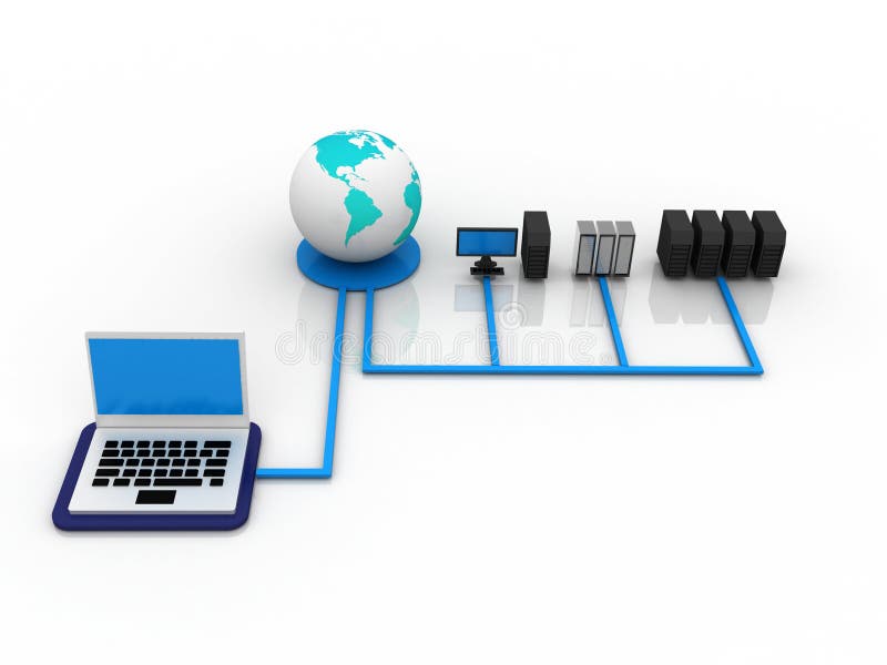 Global Computer Monitoring Network. Artificial Intelligence Drone Stock ...