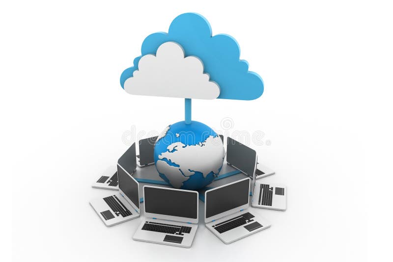 Computer network stock illustration. Illustration of communication ...