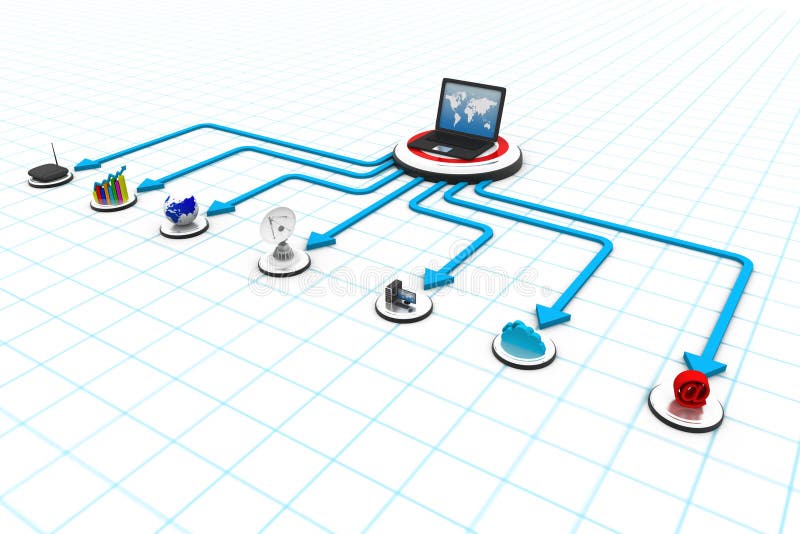 Global computer network stock illustration. Illustration of global ...