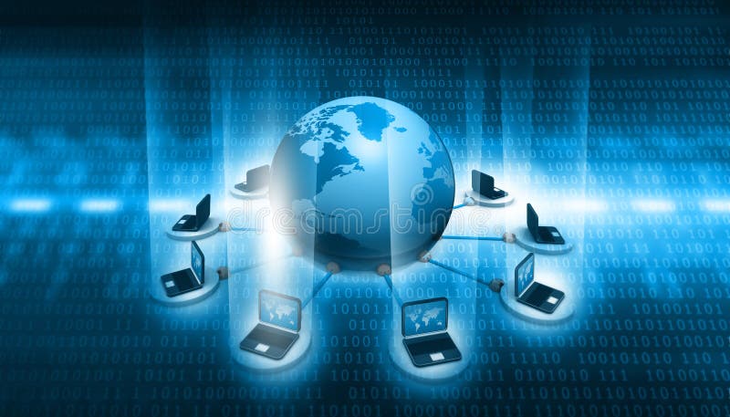Global computer network stock illustration. Illustration of abstract ...