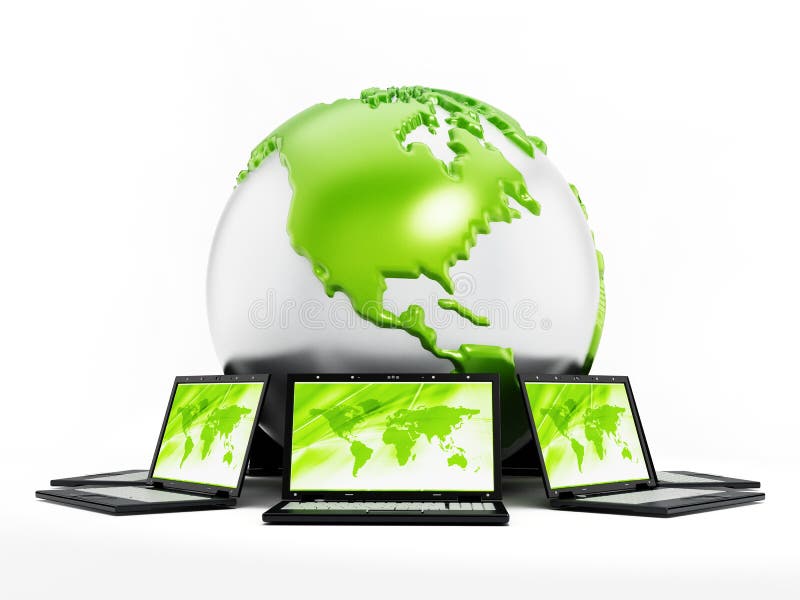 Global computer network stock illustration. Illustration of globe ...