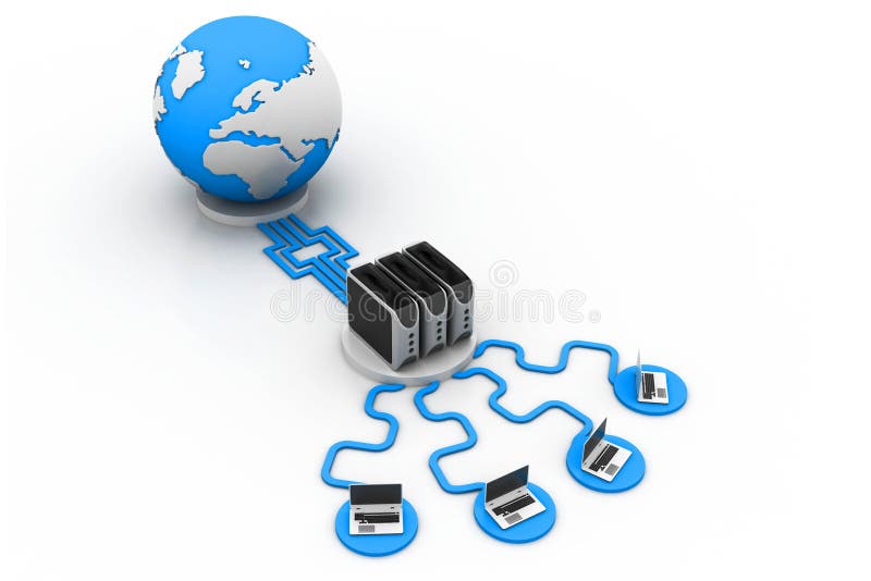 Computer Networking stock illustration. Illustration of isolated - 25197321