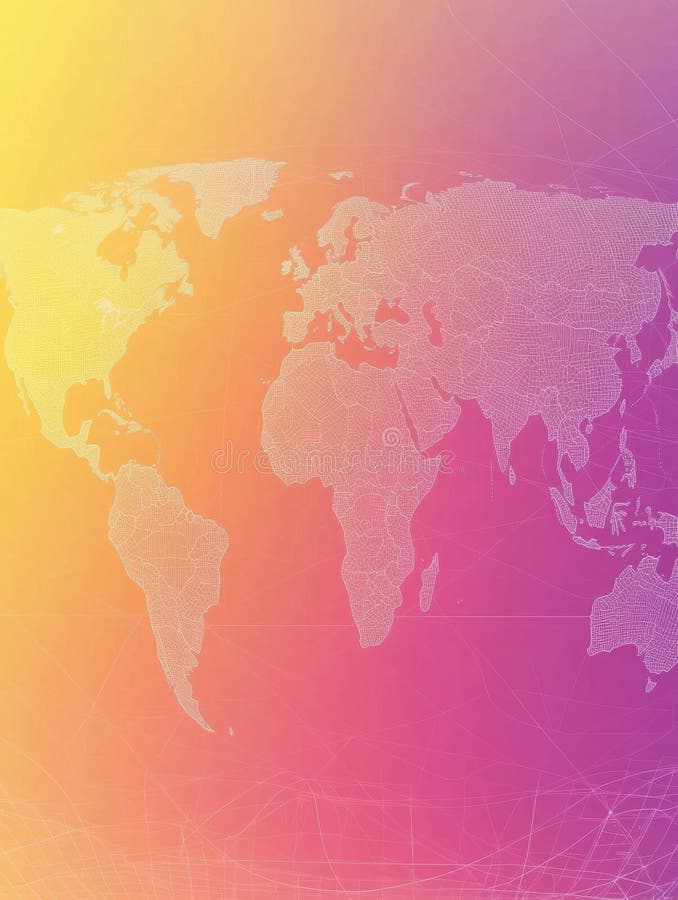 Smooth Gradient Background Featuring Faint Outlines Continents Subtle ...
