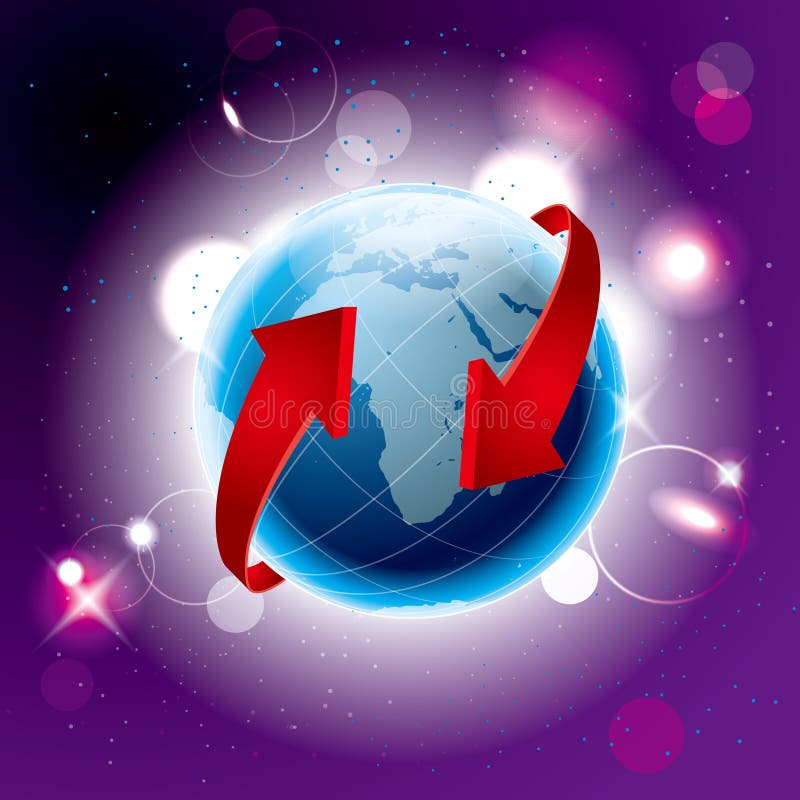 Global Concept Design, Vector Drawing Earth. Stock Vector ...