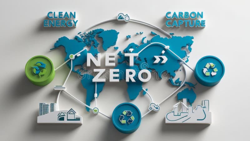Global Concept of Net Zero and Clean Energy Initiatives Stock ...