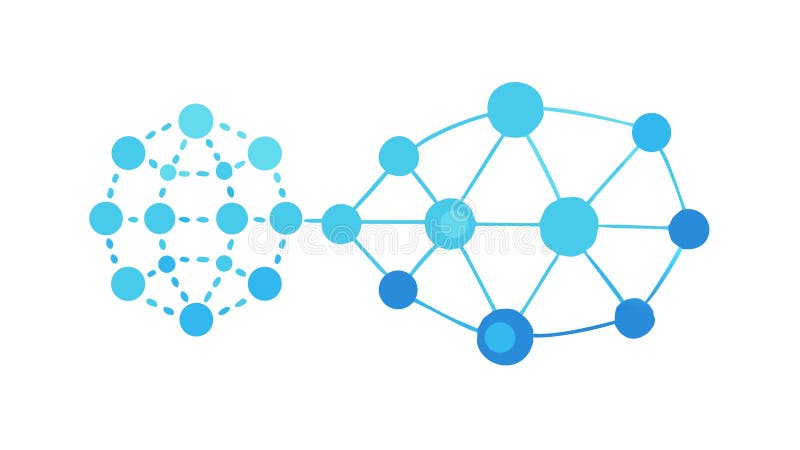 Global Connected Dots Network Technology Vector Icon, Data, AI, Vector ...