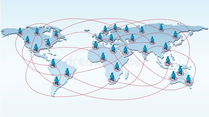 Global connection stock vector. Illustration of colleagues - 18121068