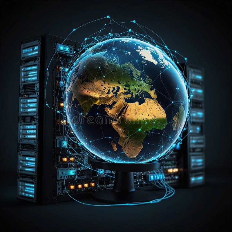 Global Connection Computer Network Technology Stock Illustration Illustration Of