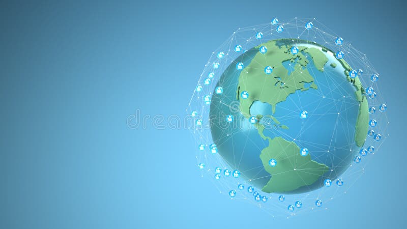 Global Connection Concept stock illustration. Illustration of america ...