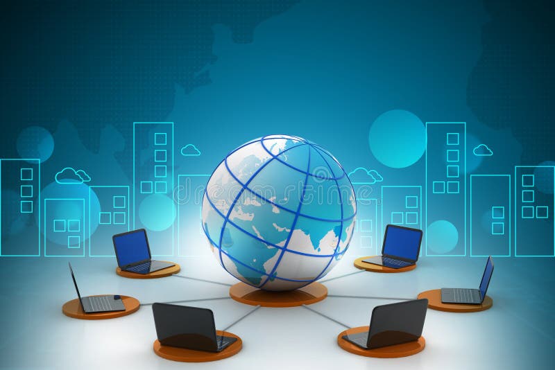 Global connection concept stock illustration. Illustration of ...