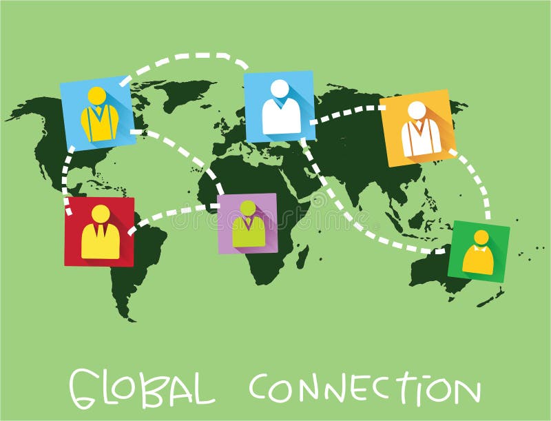 Global Connection Concept stock vector. Illustration of icon - 52011369